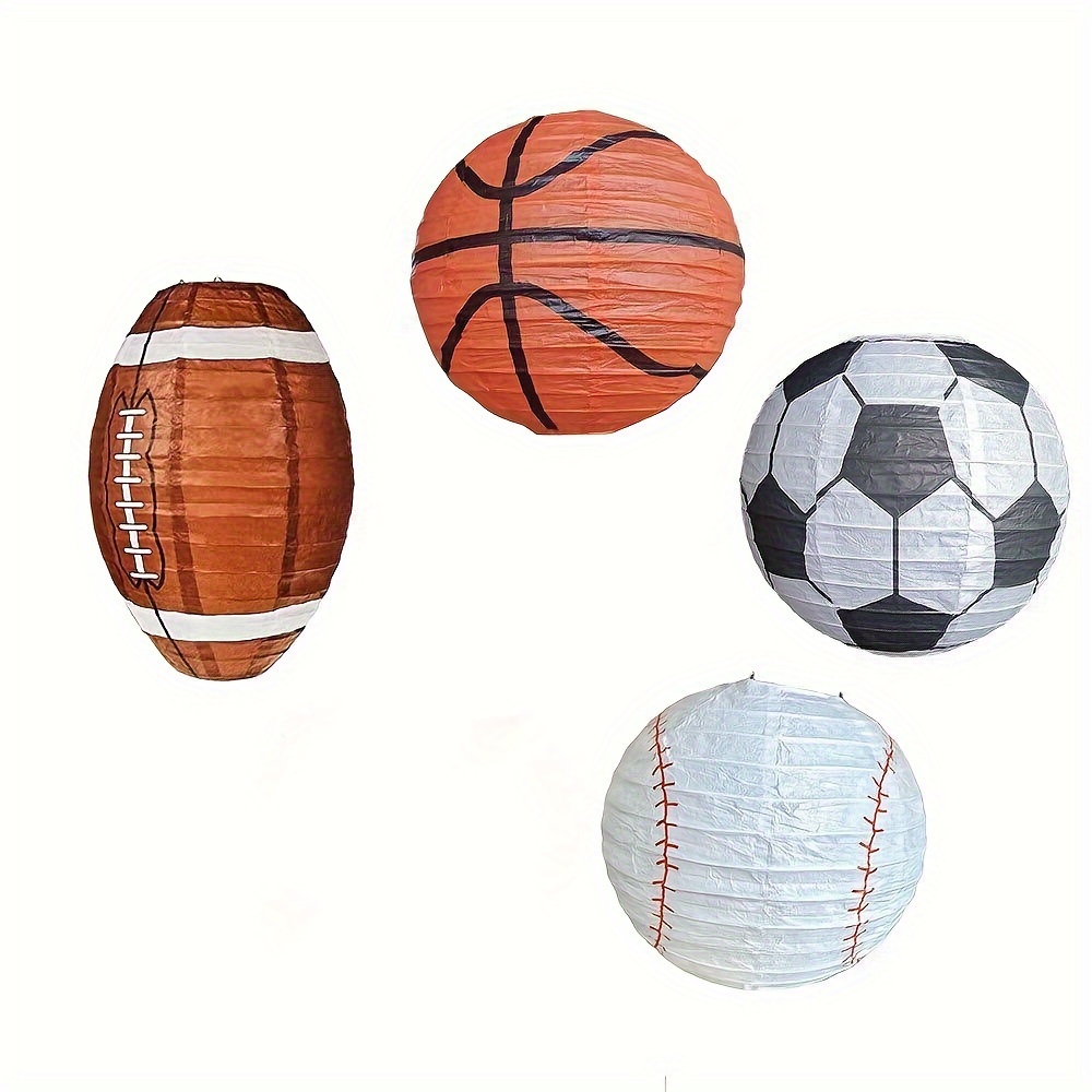 Sports Soccer Paper Lanterns, Indoor Outdoor Party Lanterns Soccer ...