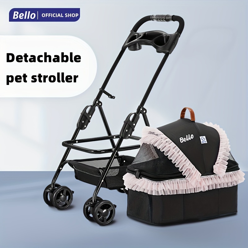Car Bag Separate Foldable Easy Carry Pet Stroller Four wheel - Temu New ...