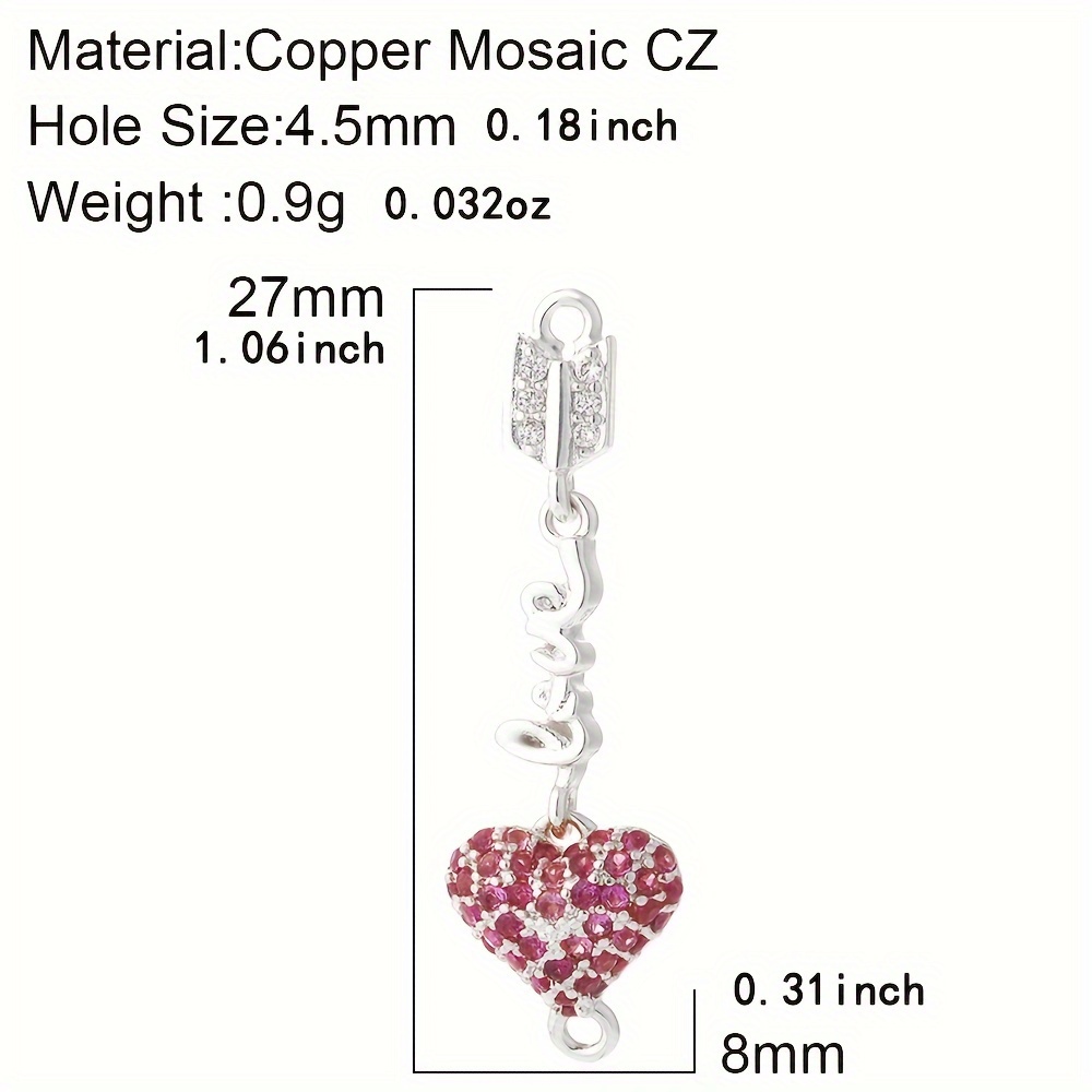Heart Love Pendant Charms Jewelry Making Supplies Golden - Temu United ...