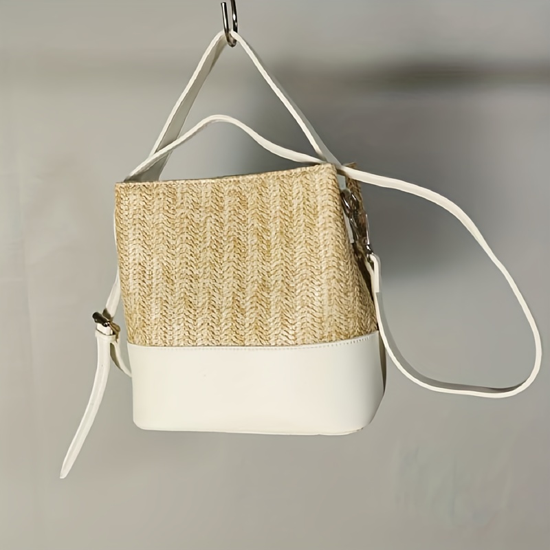 Straw Bucket Bag Women Summer Woven Crossbody Bag Fashion - Temu Australia