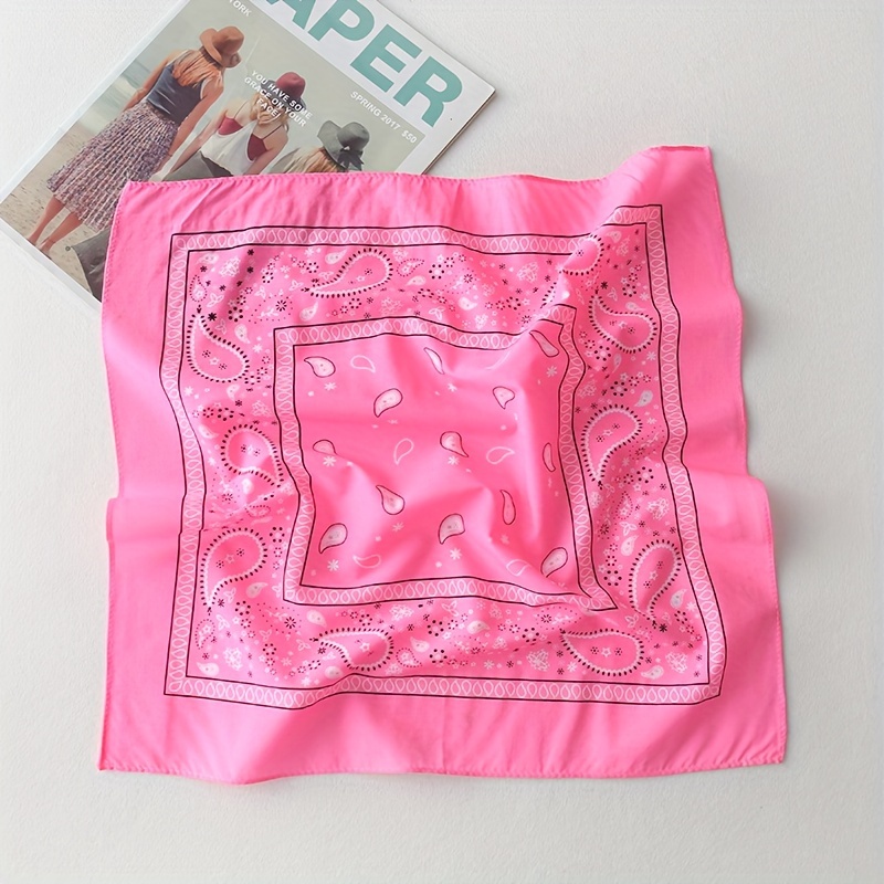 Stylish Paisley Print Square Scarf Thin Soft Versatile Small - Temu Canada