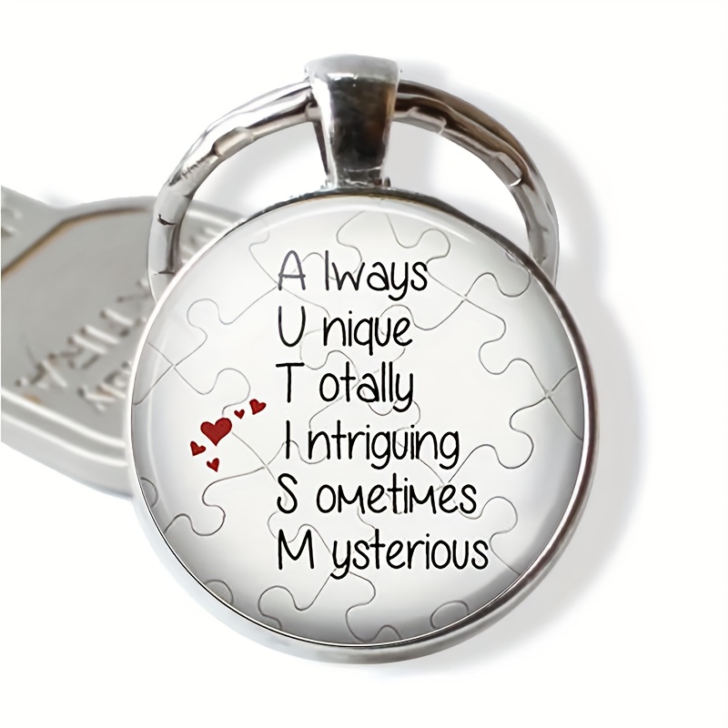 Time Gemstone Love Heart Round Glass Pendant Keychain For - Temu New ...