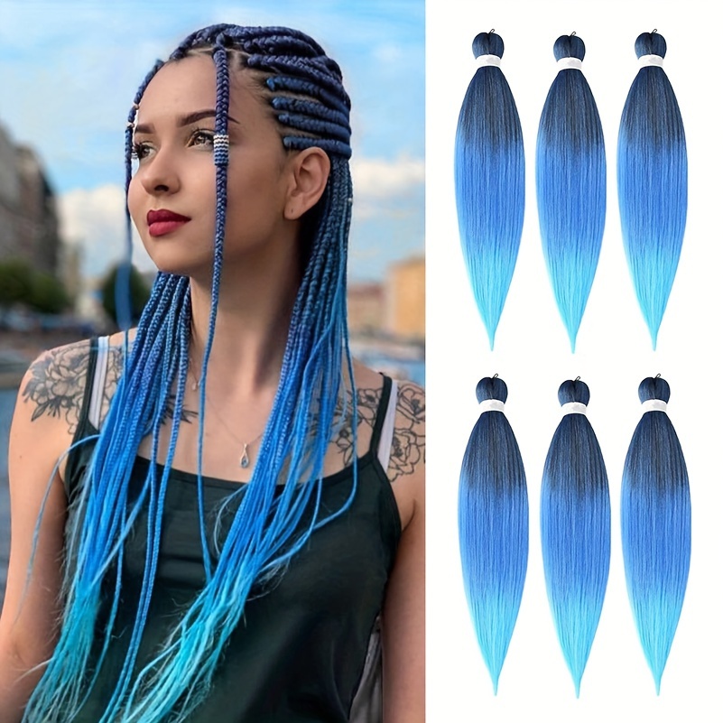 braiding hair pre stretched braiding hair ombre pre Temu