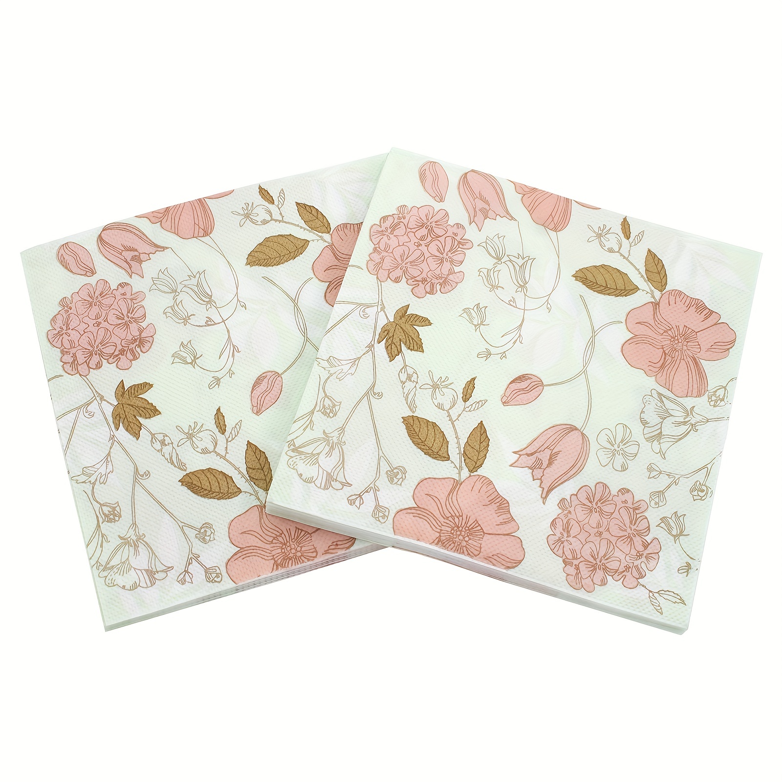 Flower Grass Pattern Disposable Napkins Birthday Party - Temu