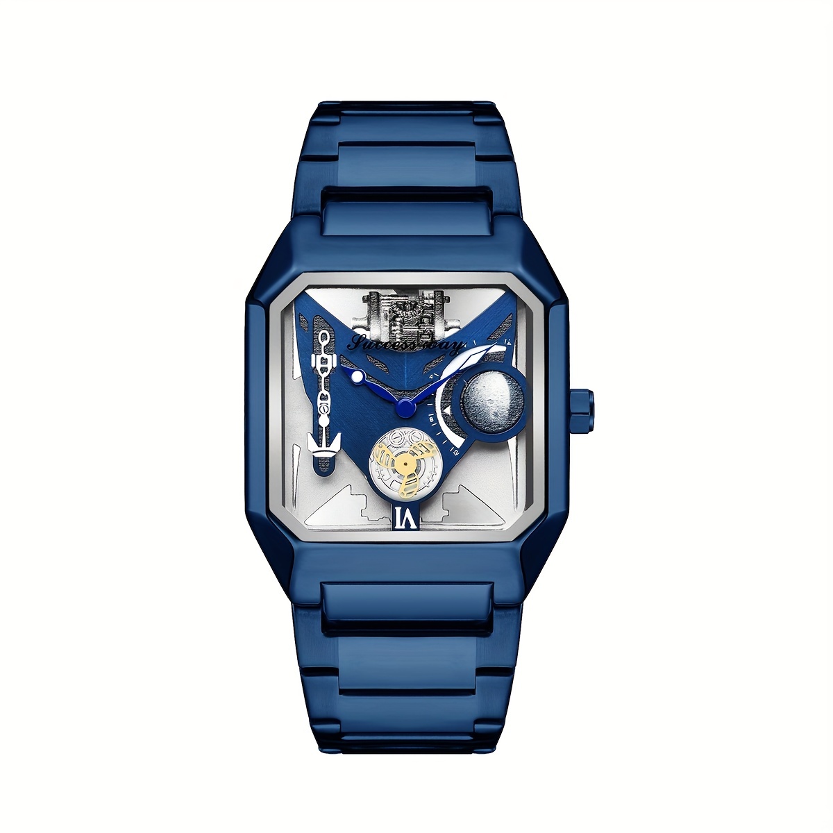 Double-sided Translucent Hollow Mechanical Watch Men's Watch - Temu ...