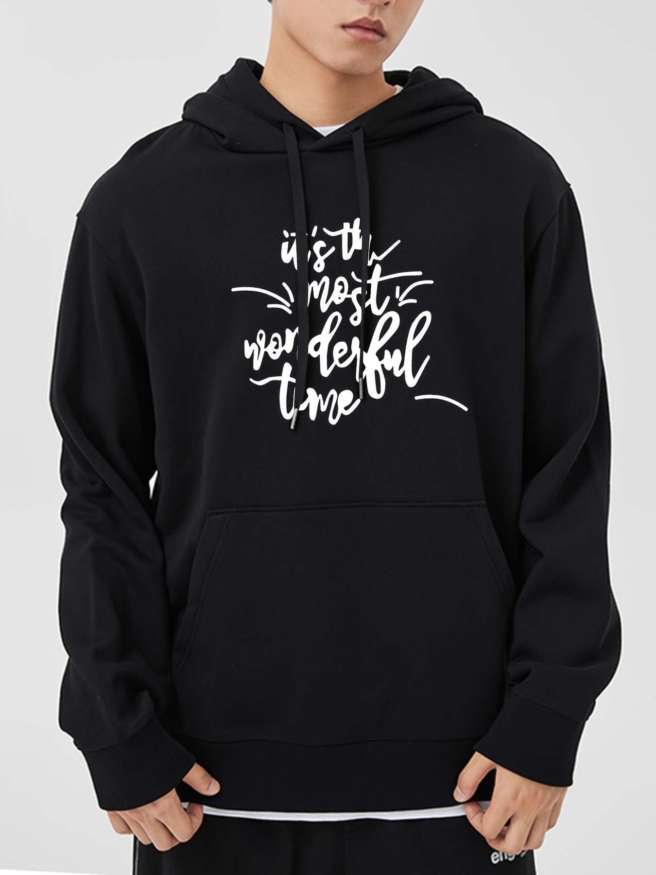 Mens Graffiti Abstract Letter Print Graphic Drawstring Temu Australia