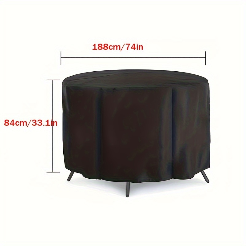 1pc 210d Outdoor Garden Furniture Round Cover Table Chair Set ...