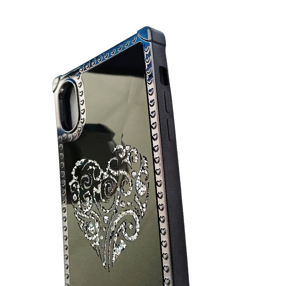 Glitter Black Rhinestone Pattern Phone Case For, Iphone14/14plus/14pro ...