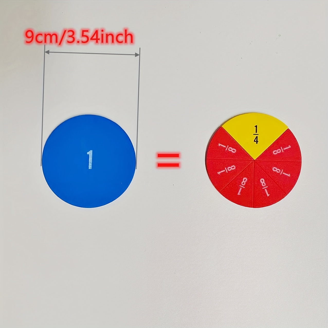 Fractions Math Teaching Tool Eva Round Shape Instrument Kids - Temu