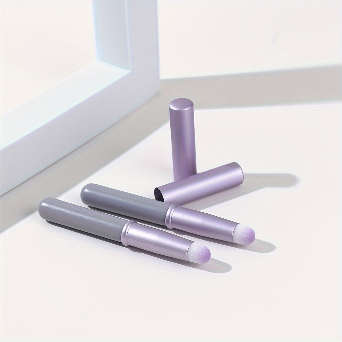 2 Pcs Round Head Lip Brush Lid Mini Portable Lipstick Brush - Temu Ireland