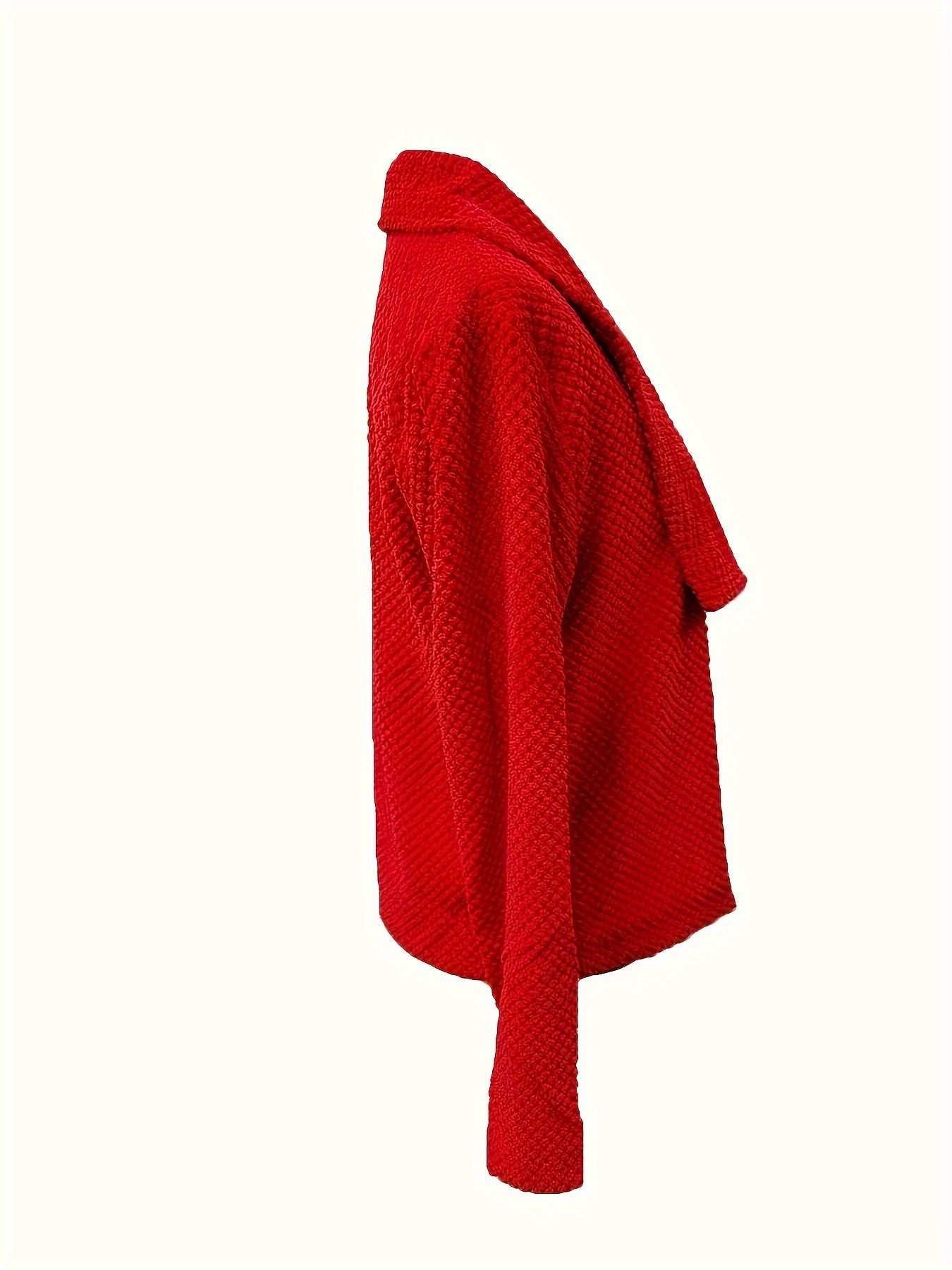 elegant open front solid cardigan long sleeve lapel cardigan - Temu