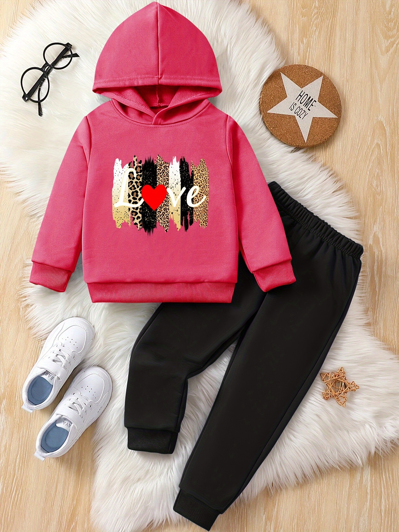 Girls Love Funny Splash Ink Funny Graphic Hoodie Trousers - Temu Australia