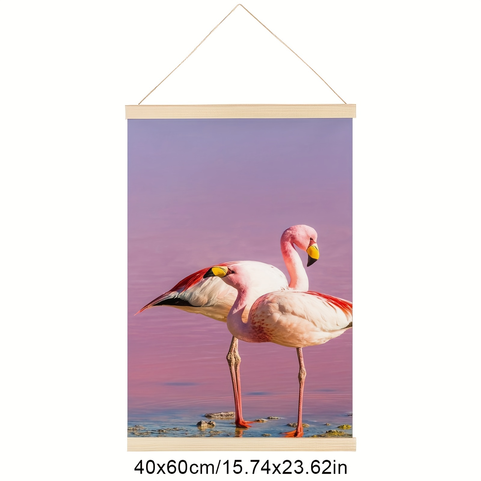 1pc Canvas Poster Wooden Frame Modern Art Flamingo Modern - Temu Ireland
