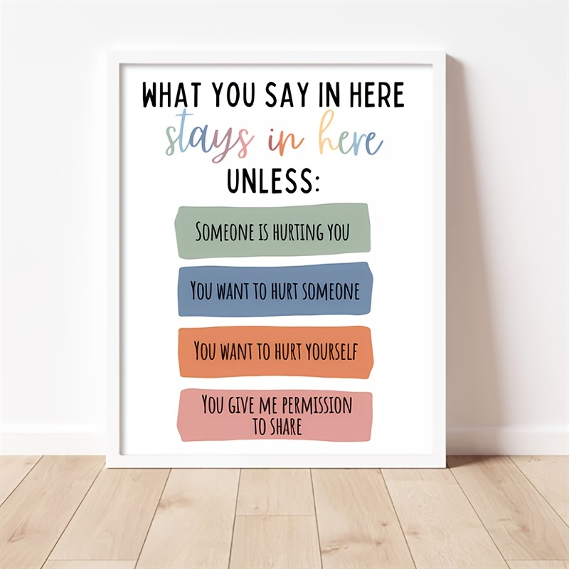 What You Say In Here Stays In Here Poster, Confidentiality Counselor ...