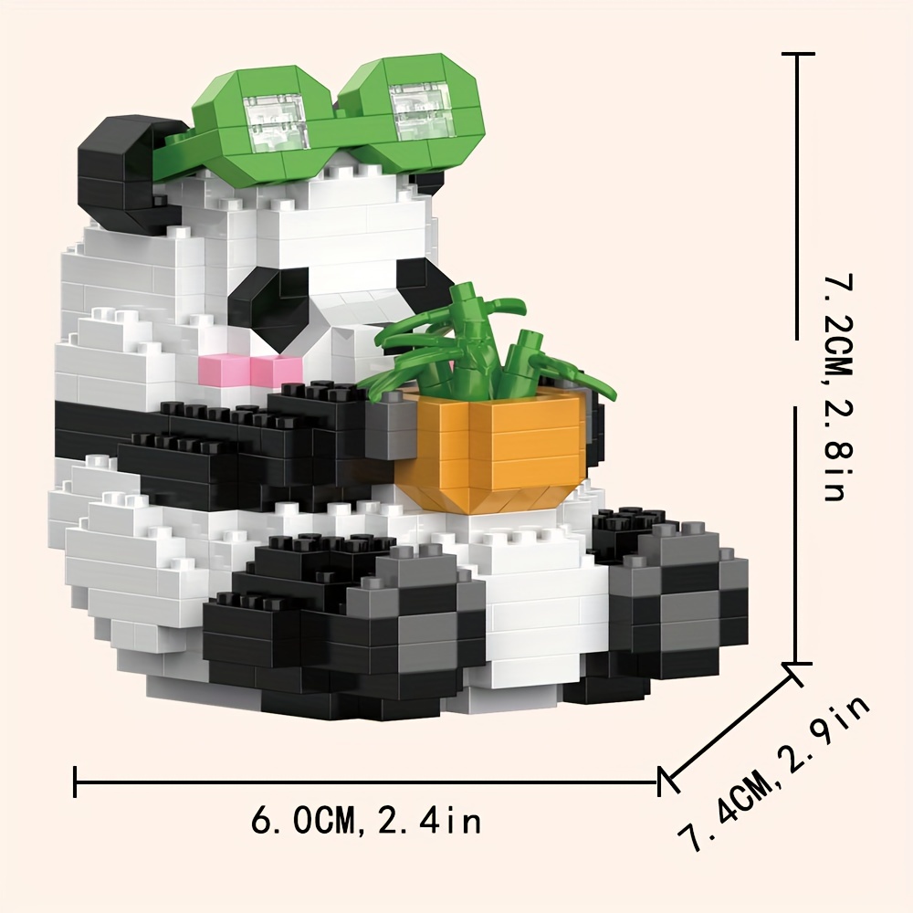 Cute Animal Building Blocks Panda Model Assembled Buillding - Temu Ireland
