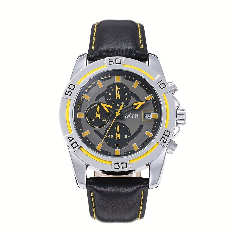 Fashion Men's 6 Pin Chronograph Wrist Watch - Temu United Kingdom