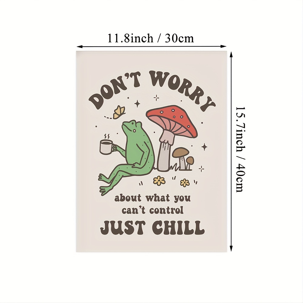 1 szt. urocza żaba plakaty na płótnie z - Temu Poland