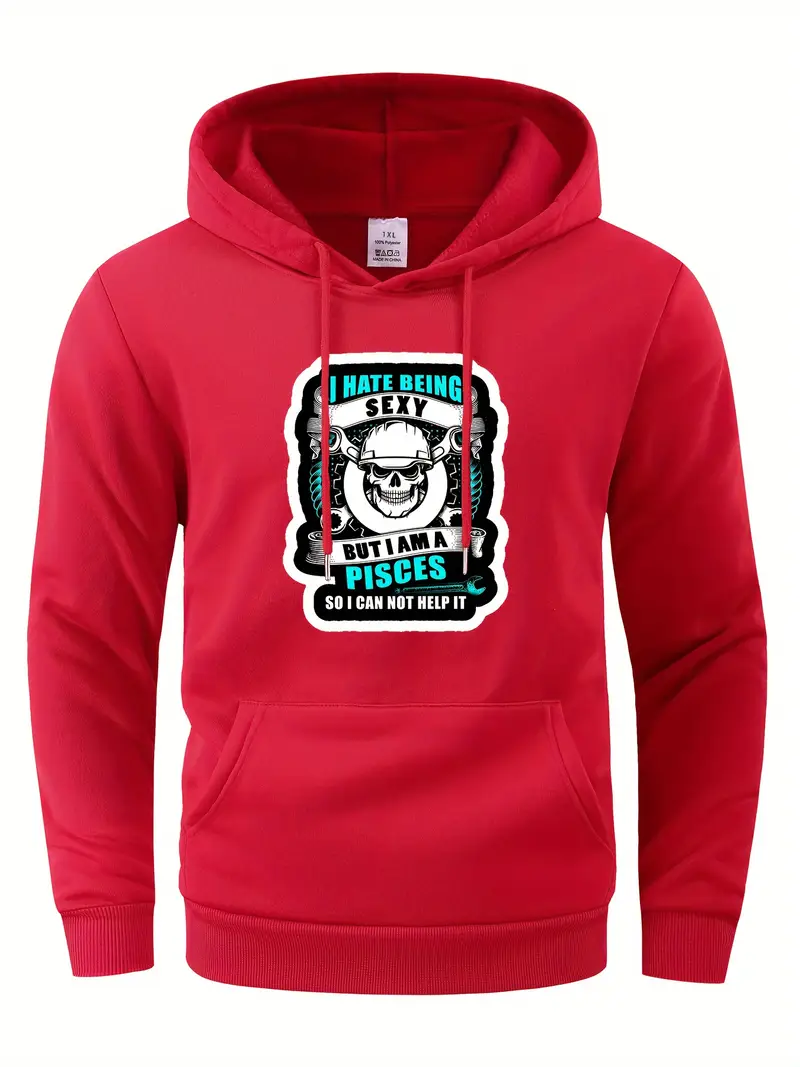 Plus Size Mens Skull Print Hoodies Casual Stylish Hooded Temu New