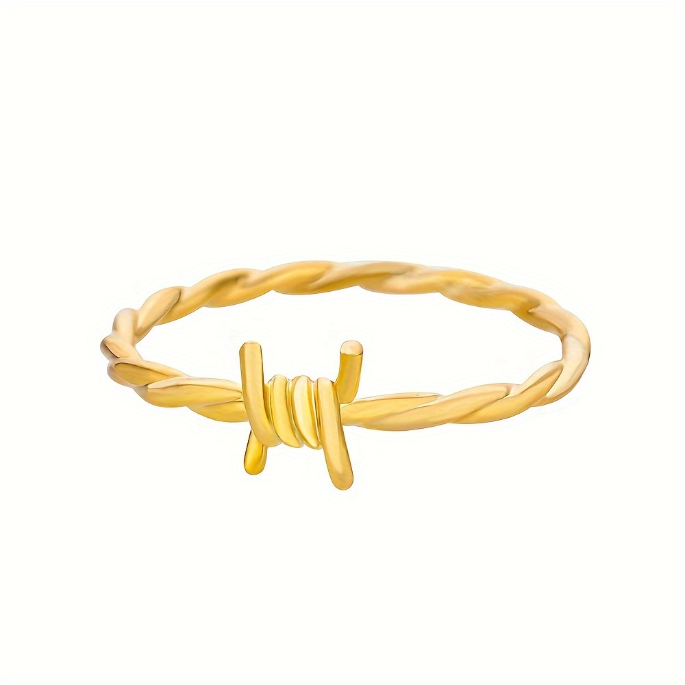 Twisted Design Couple Ring Copper Finger Jewelry Daily - Temu United ...