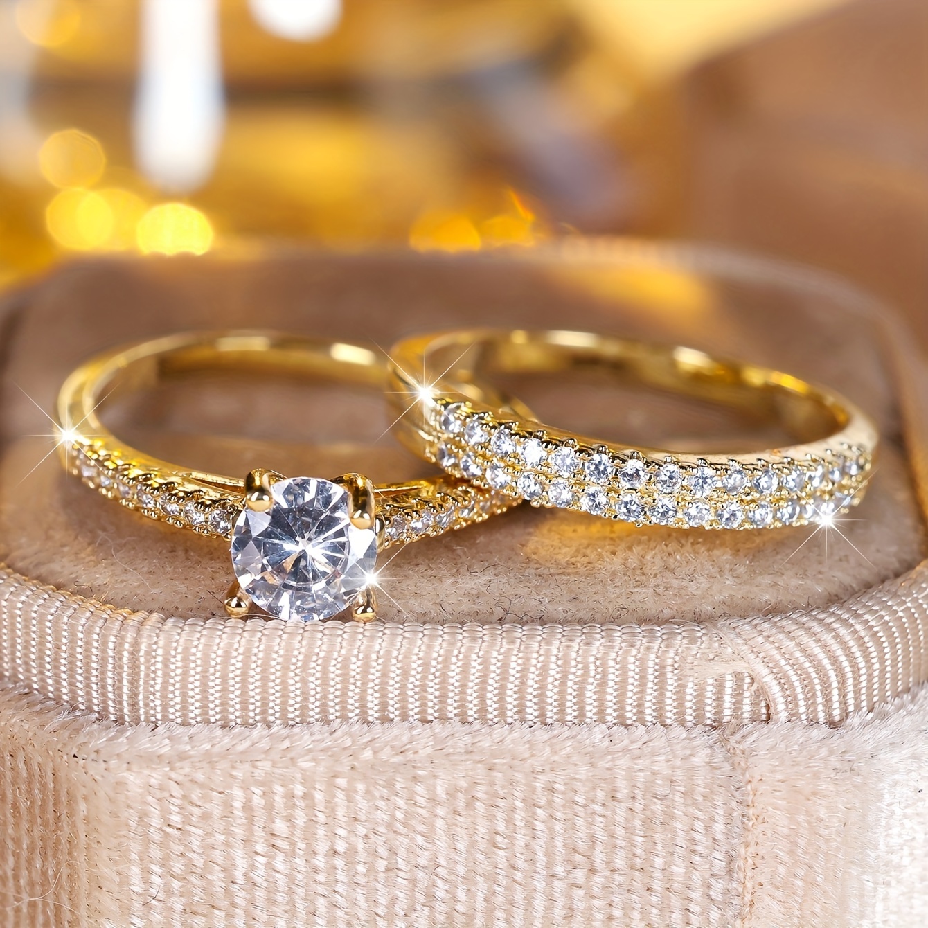 Elegant Stacking Rings Paved Full Shining Zirconia - Temu United Kingdom