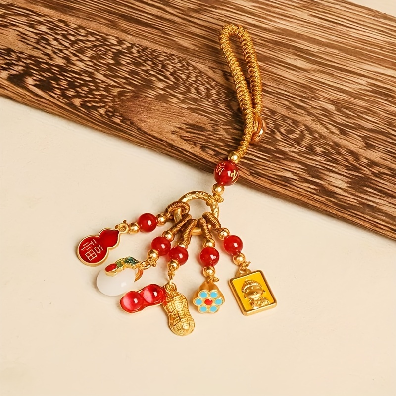 Vintage Enamel Car Keychain Weaving Bag Decor Small Pendant - Temu ...