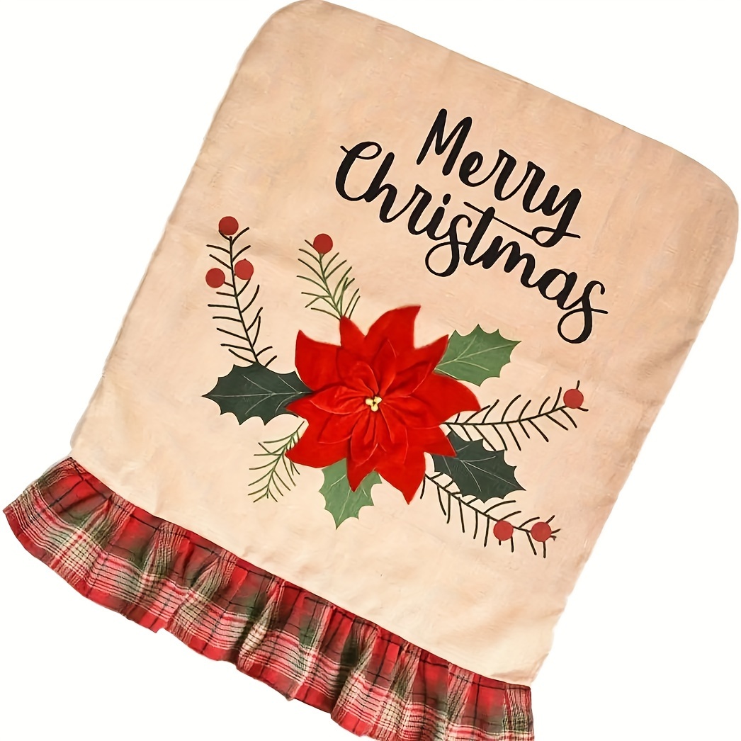 Christmas Theme Print Chair Cover Christmas Dining Room - Temu United ...