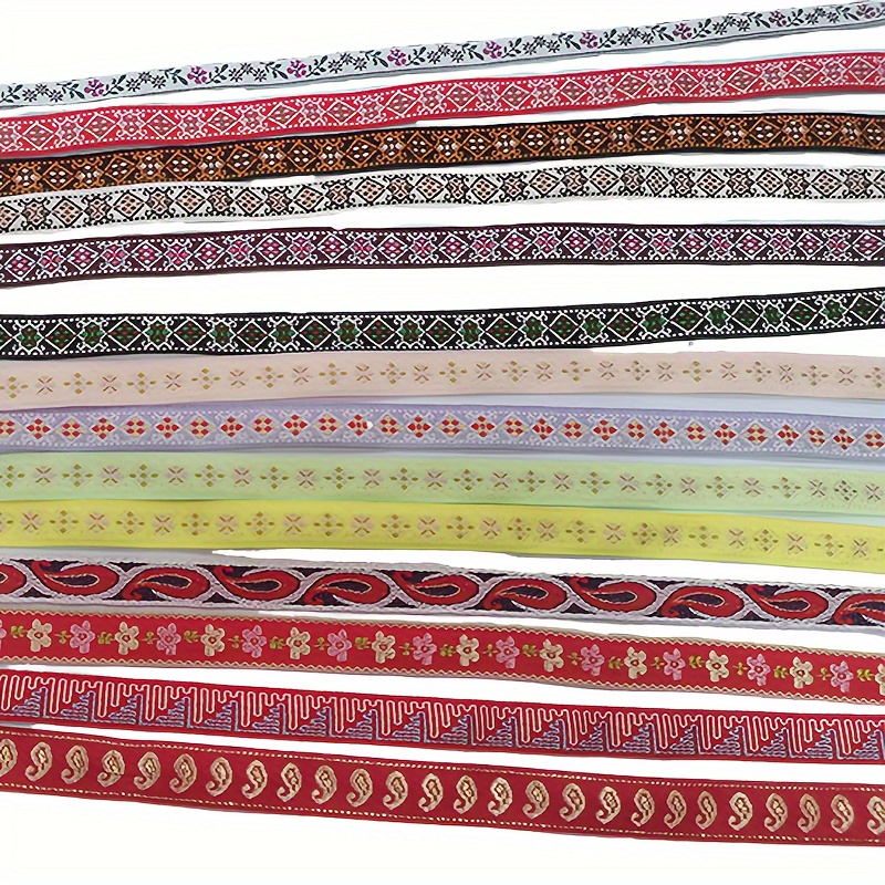 Jacquard Webbing Hanfu Embroidery Chinese Red New Year - Temu