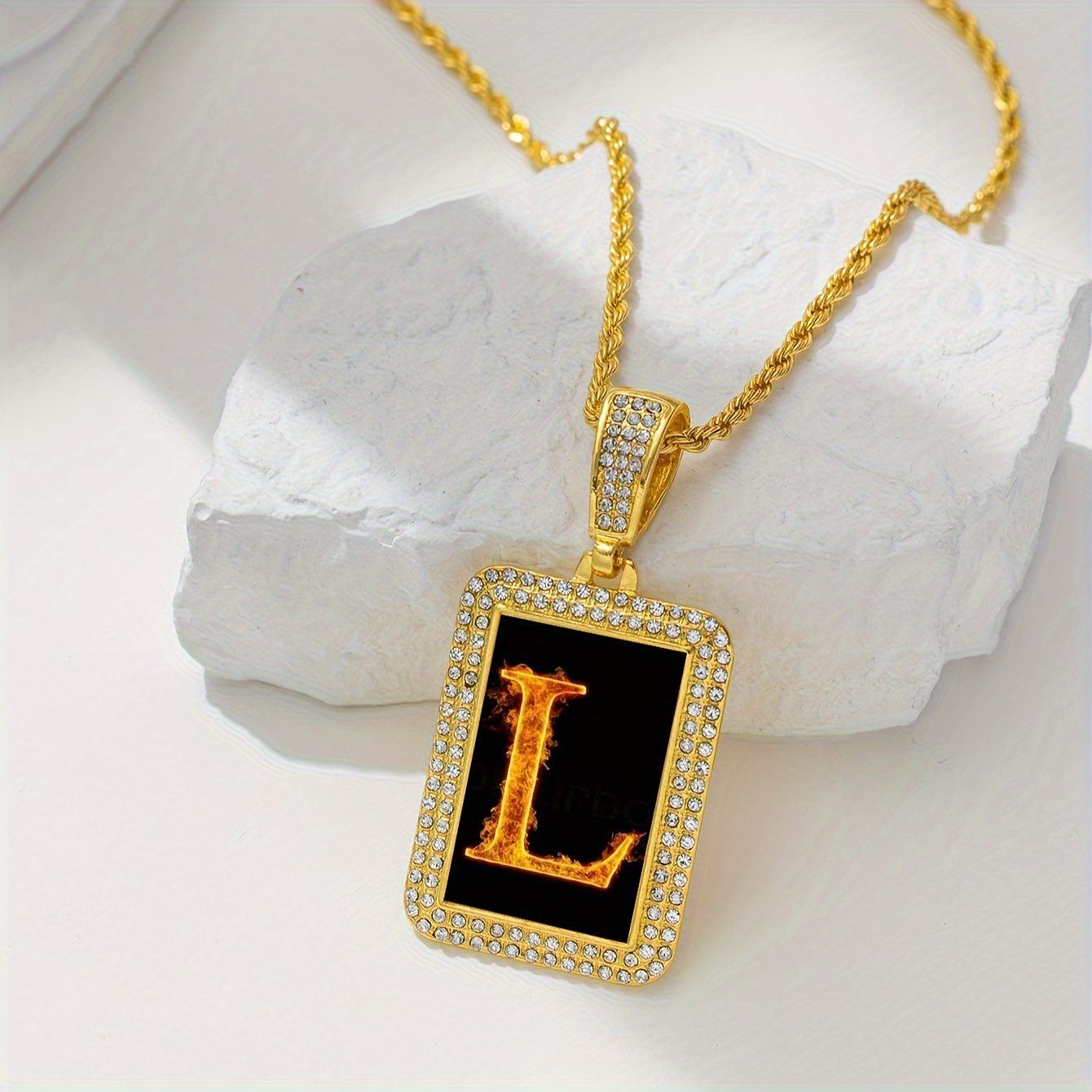 18k Plated English Letter Symbol Clavicle Chain Pendant - Temu United ...