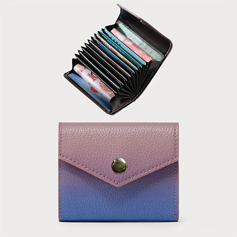 Mini Fashion Credit Card Holder, Short Pu Leather Card Case, Women's ...