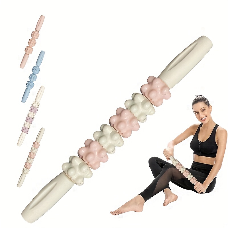 Yoga Massage Roller Stick 6 Wheels Body Massage Tool For - Temu Canada