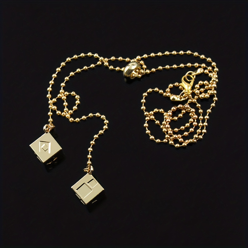 Gorgeous Hexagonal Embossed Pattern Chain Retractable Alloy - Temu Ireland