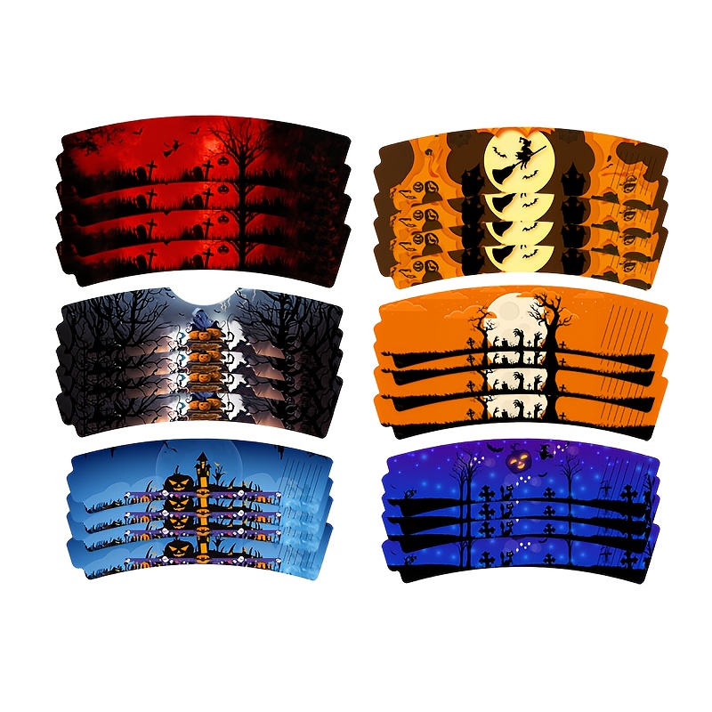 Halloween Cup Sleeces Witch Werewolf Pumpkin Coffee Milk Tea - Temu Canada