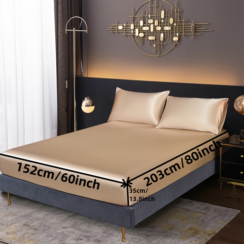 Luxury Satin Fitted Sheet Set Soft Comfortable Breathable - Temu Ireland