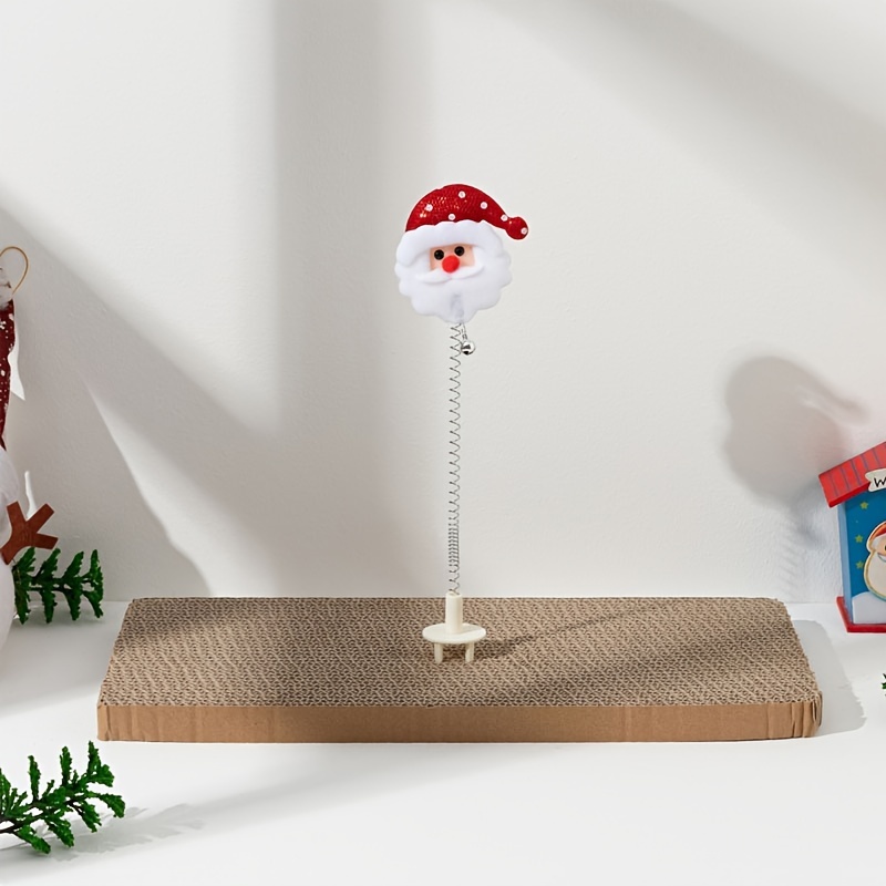 Spring Teaser Toy Christmas Cat Interactive Wire Spring Cat - Temu ...