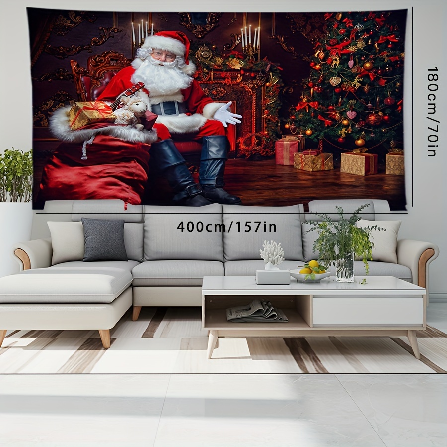 Suede Fabric Background Tapestry Red Cloth Santa Claus - Temu Ireland