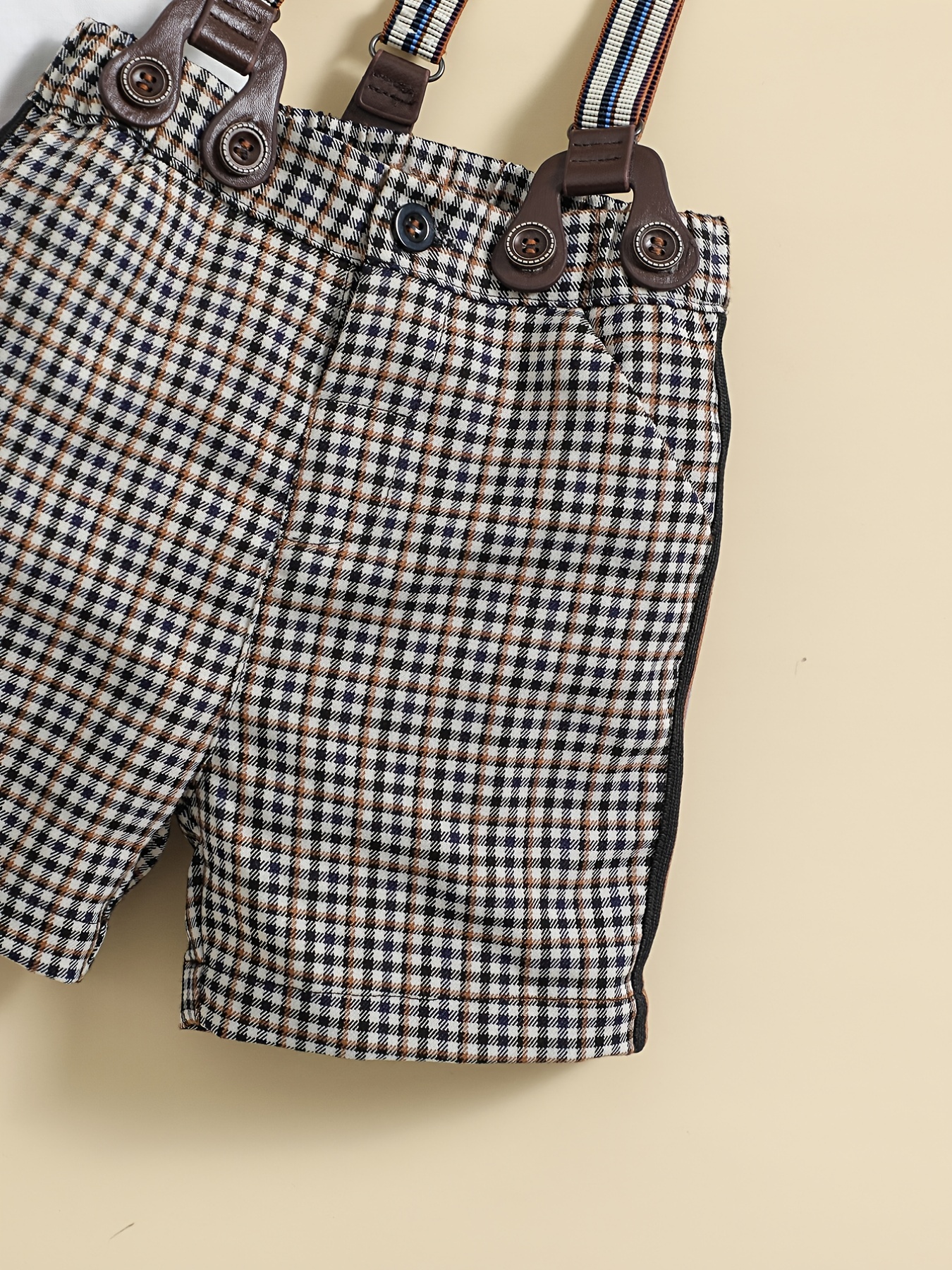 boys two piece shirt suspender shorts set comfortable - Temu Australia