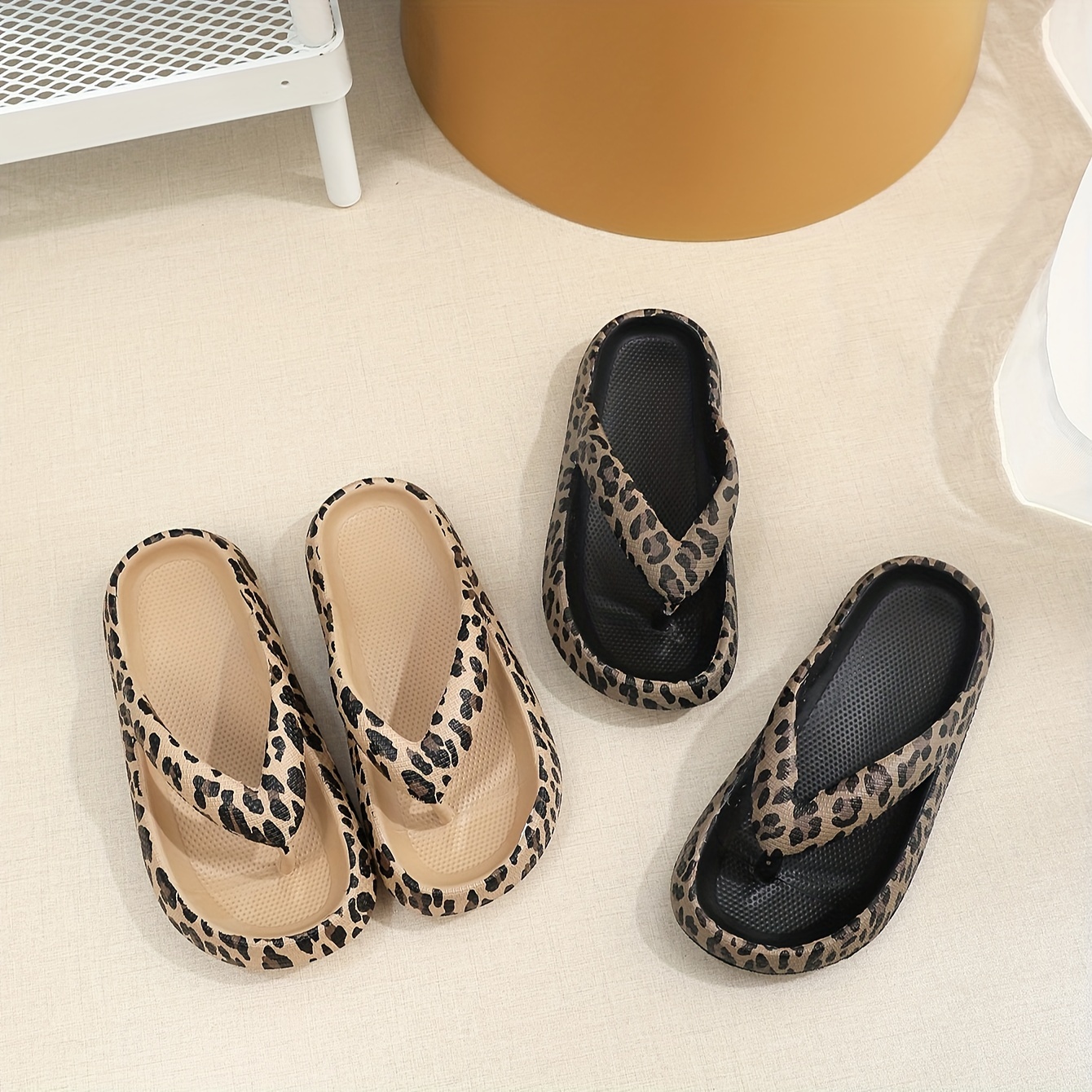 Modische Flip flops Leopardenmuster Weiche Sohle Eva - Temu Switzerland