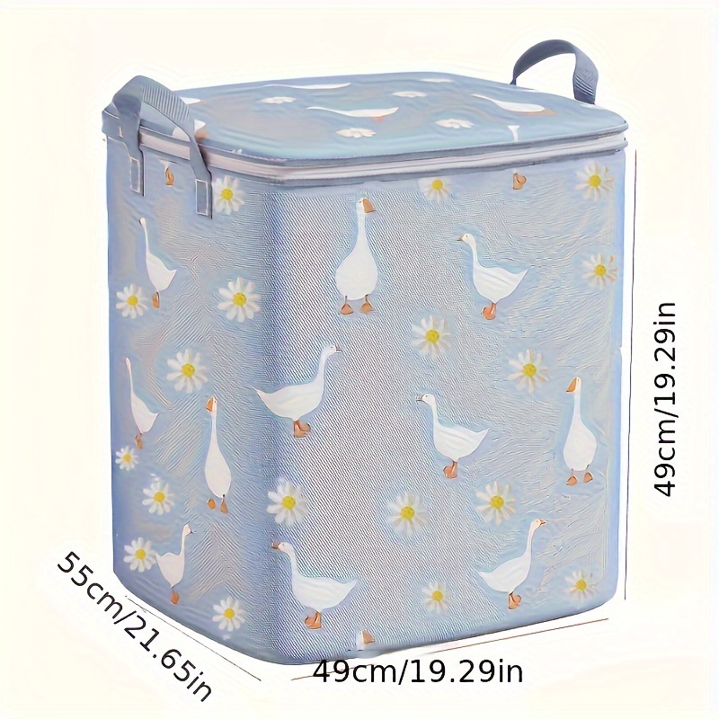 Cartoon Daisy Goose Pattern Storage Box Wardrobe Zipper - Temu Australia