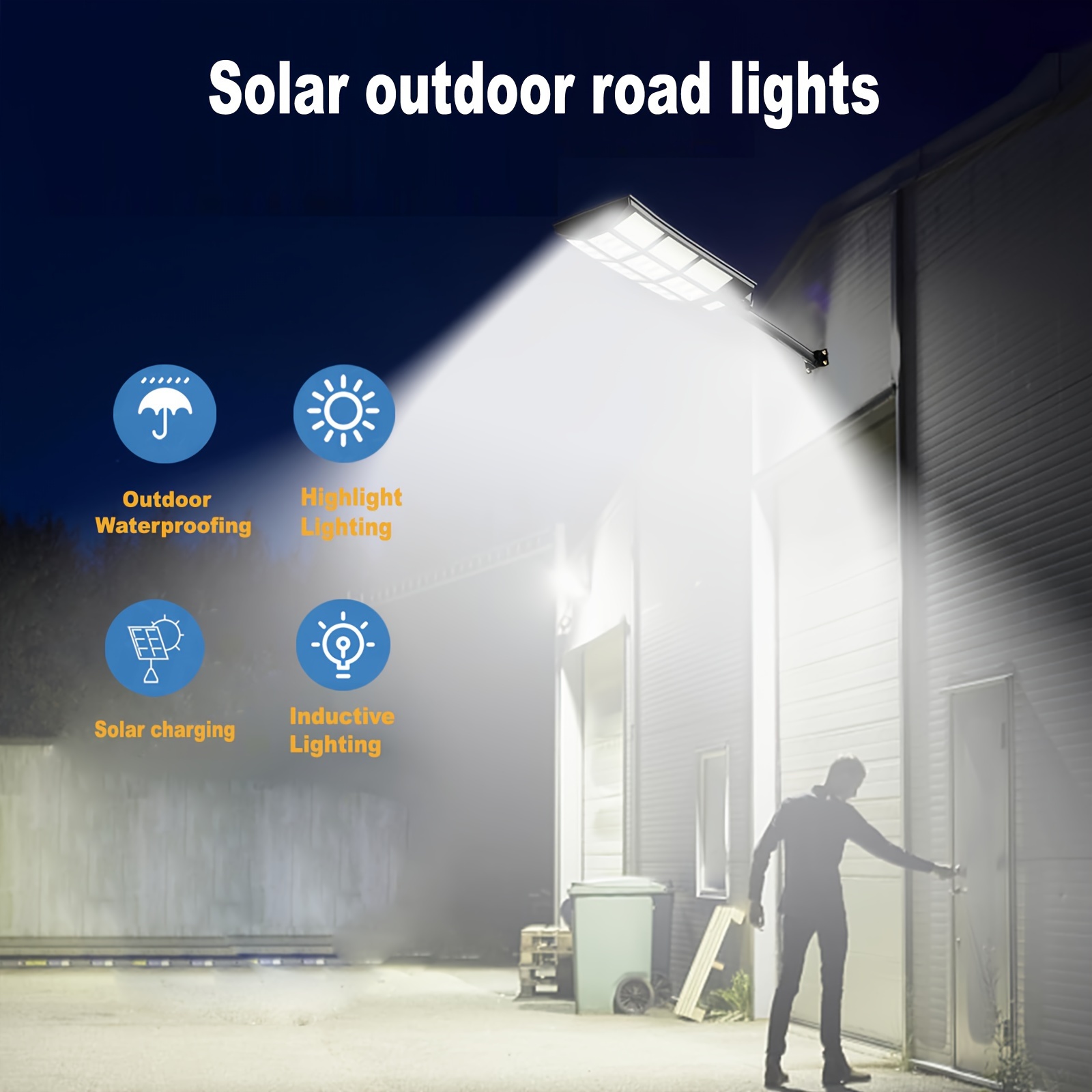 Ip65 Waterproof Solar Outdoor Garden Street Light 6500k - Temu New Zealand