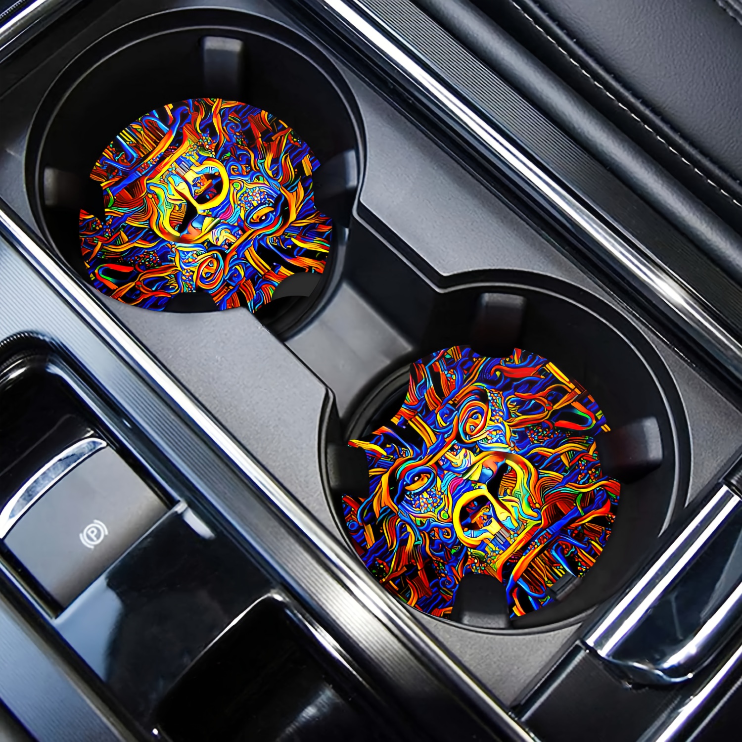 Gorilla Pattern Heat Insulation Absorbent Car Cup Holder - Temu Canada