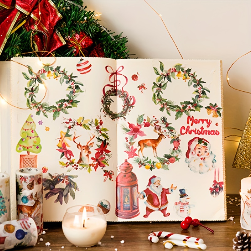 Washi Tape Watercolor Christmas Series Hand Account Diary - Temu United ...