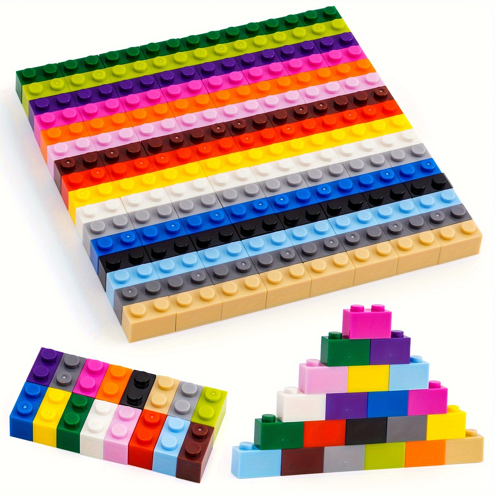 Small Particle Building Blocks 1x2 High Brick Multiple - Temu Canada