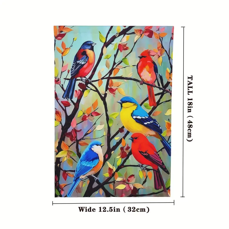 Tree Birds Garden Flags Double Sided Decorative Yard Flags Temu