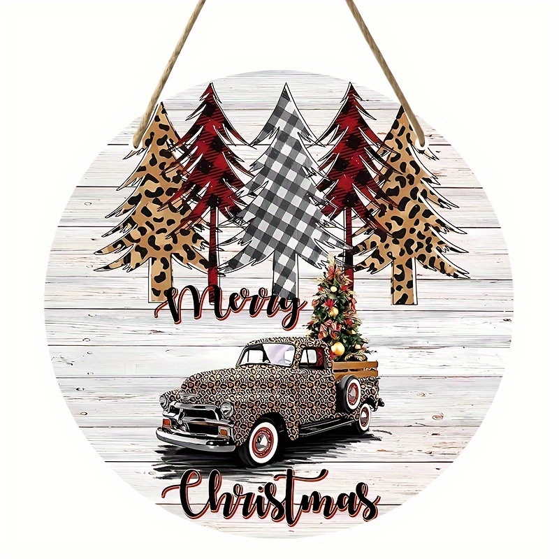 Leopard Print Truck Decoration Winter Hanging Boards - Temu Australia