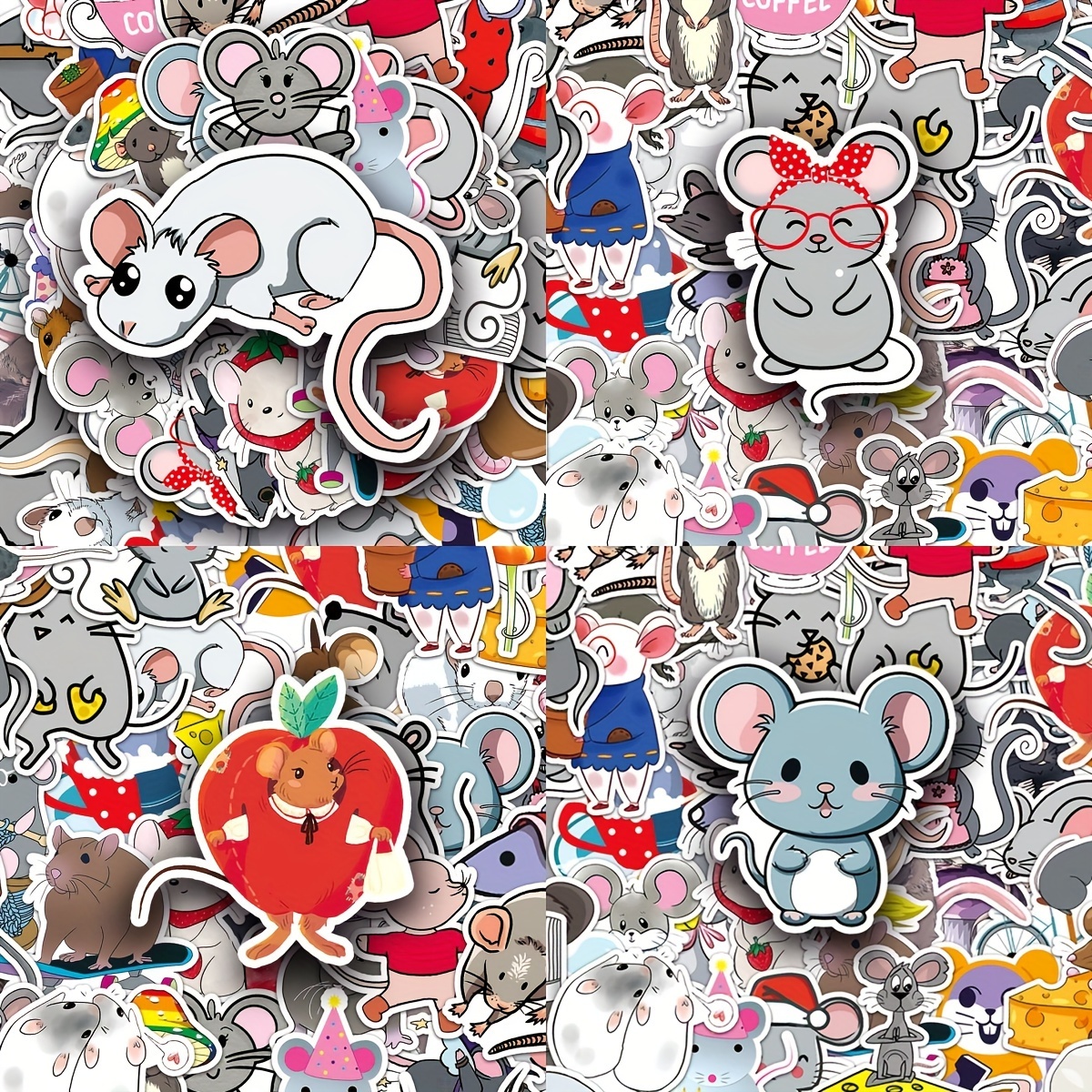 mouse cartoon animal cute graffiti stickers laptop helmet - Temu Canada