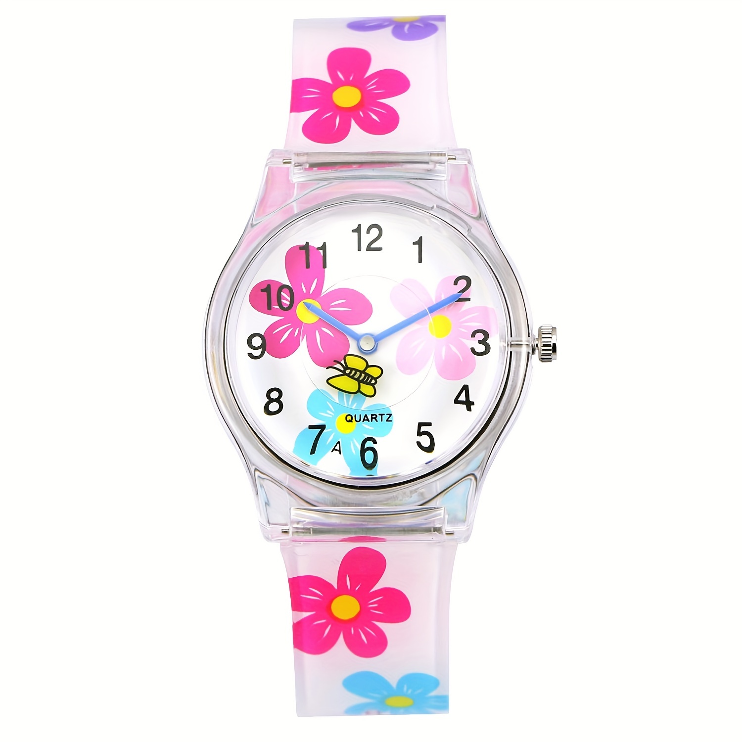 Kids Watch Cute Rotating Butterfly Flower Strap Wrist - Temu United