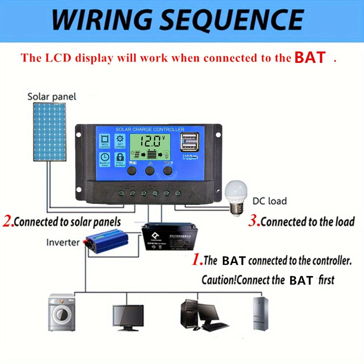 Solar Panel Kit 5v 12v Solar Battery Charger Maintainer + - Temu