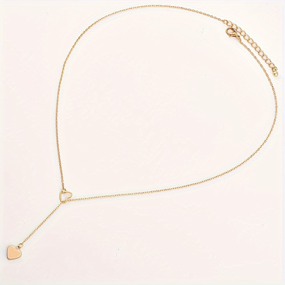 Romantic Heart-shaped Y-shaped Necklace, Stylish Pendant Neck ...