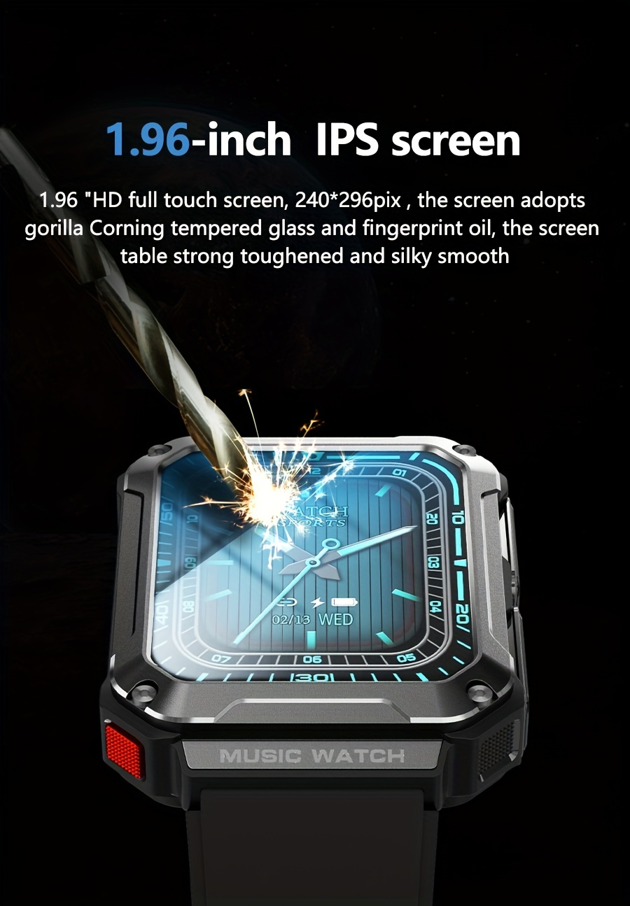 스마트 워치 196인치 고화질 대형 스크린400mah 대용량 배터리4gb 메모리심박수혈압 모니터링 Temu