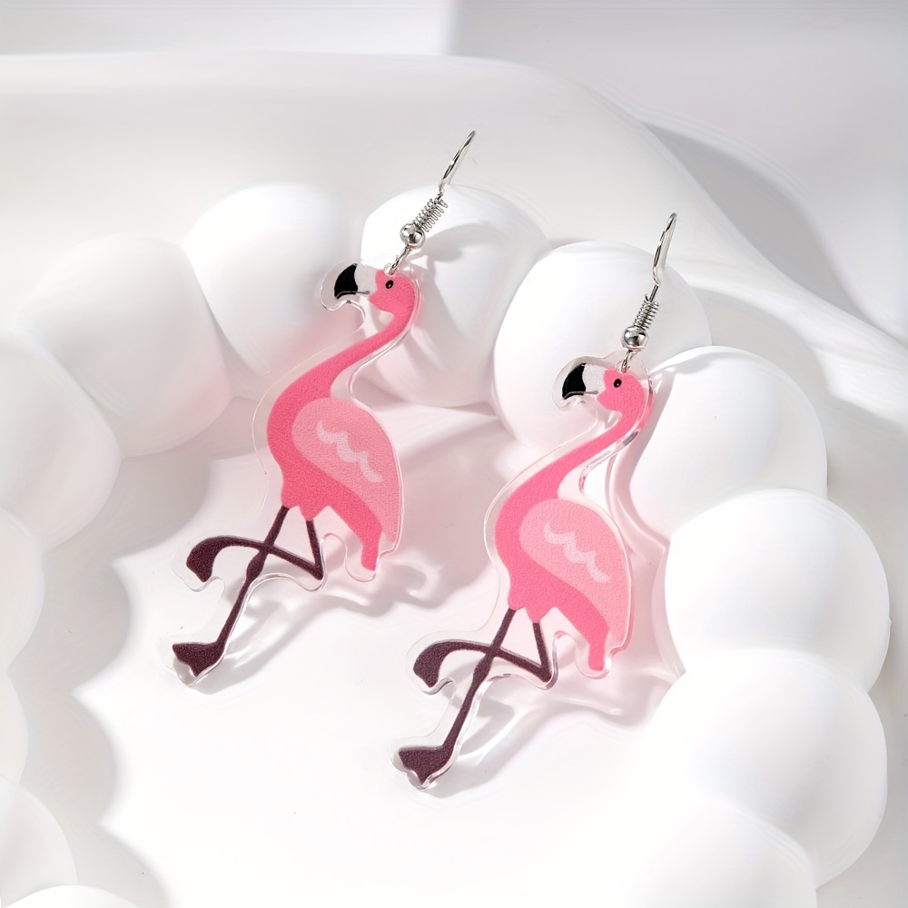 Elegant And Cute Creative Cartoon Flamingo Bird Print - Temu Australia